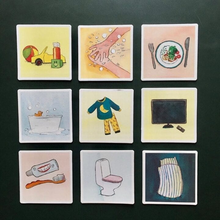 Min dag i piktogrammer | Visuel støtte til familier der ønsker struktur